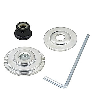 CZS 8 Inches Steel Wire Wheel Brush Weed Trimmer Head, Weed Brush Blade for Cutting Grass, Rust Removal, Deburring (2 Pack Different Adapter Kit Included)