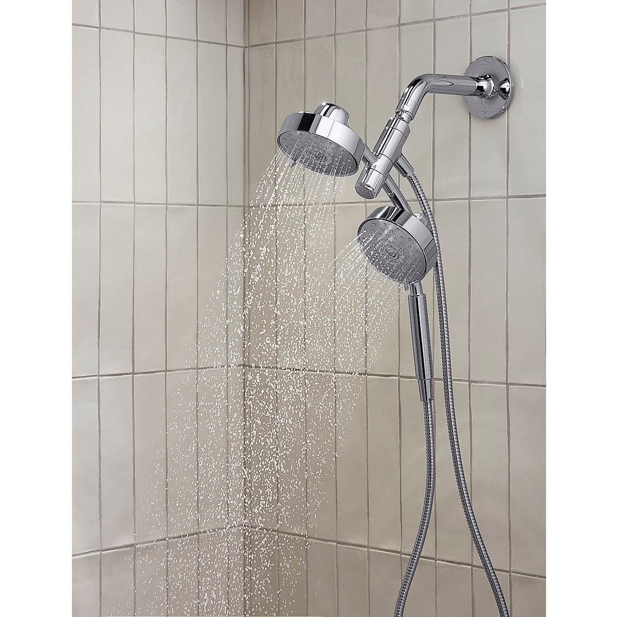 KOHLER 23219-CP Purist 2-in-1 Multifunction Shower Combo Kit, Rotating Showerhead with Handheld Shower Head, 2.5 GPM, Polished Chrome