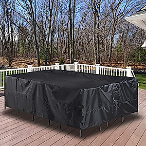 ALSTER Patio Table Covers Waterproof for 4-6 Seat, Outdoor Furniture Covers(90" L x 63" W x 30" H), Rain Snow Dust Wind-Proof