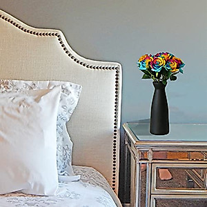 Mandy's 10pcs Rainbow Flowers Artificial Silk Rose Flowers for Mother's Day Home Decoration Bridal Wedding Bouquet and Parties