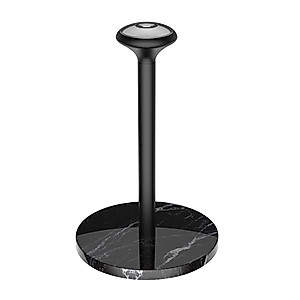 Paper Towel Holder Stand Counter top Under Cabinet Black Stainless Steel Bar Marble Weighted Base for Kitchen Table