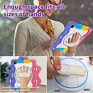 ROISKIN for iPad Pro 12.9 -Inch Case (6th, 5th, 4th & 3rd Gen) with HD Screen Protector, 360 Stand, Hand Strap, Pencil Holder,Shoulder Strap,Rugged Bulky Full Body 12.9 iPad Pro Case