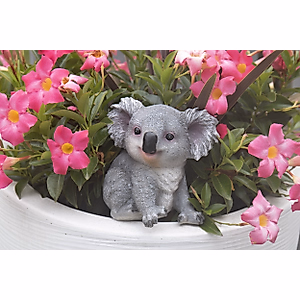 CLEVER GARDEN Koala Garden Statue Outdoor Décor, Resin Figurine Decoration for Lawn, Yard, Patio, Porch, and More