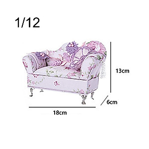 TOOYFUL Mini Couch Jewelry Box 1:12 Scale Furniture Stylish Jewelry Chest Living Room Decor Birthday Gifts Sofa Jewelry Box for Necklace Brooch, Style D