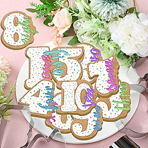 10 Pieces Number Cookie Cutters Birthday Cookie Cutters Numbers with Words Vintage Cookie Cutter Number Cookie Mould for Birthday Baking Home Kitchen Biscuit Baby Shower Party Supplies