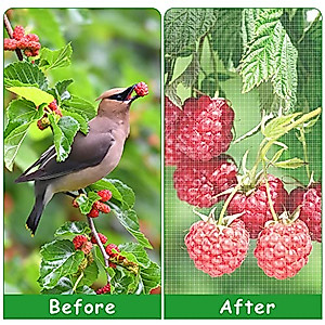 2 Pack Garden Netting 8 x 24Ft JORKING Plant Cover Ultra-Fine Garden Mesh Netting Protection from Mosquito Bird Pest Barrier Net Row Cover Protection for Plant, Fruit, Vegetable and Flowers