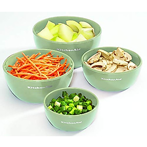 KitchenAid Prep Bowls with Lids, Set of 4, Pistachio,32 oz