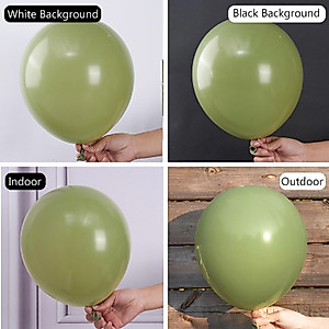 PartyWoo Sage Green Balloons, 85 pcs Boho Green Balloons Different Sizes Pack of 18 Inch 12 Inch 10 Inch 5 Inch Matte Green Balloons for Balloon Garland or Balloon Arch as Party Decorations, Green-F11
