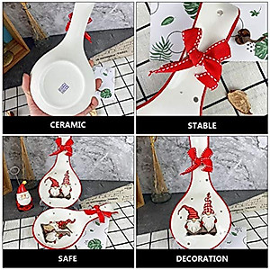 2pcs Christmas Spoon Rest Ceramic Chopsticks Holder Table Decorations Christmas House Warming Gift