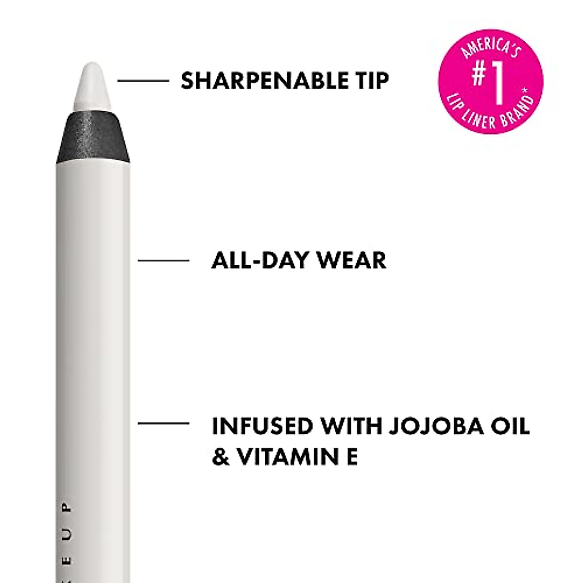 NYX PROFESSIONAL MAKEUP Line Loud Lip Liner, Longwear and Pigmented Lip Pencil with Jojoba Oil & Vitamin E - Gimme Drama (White)