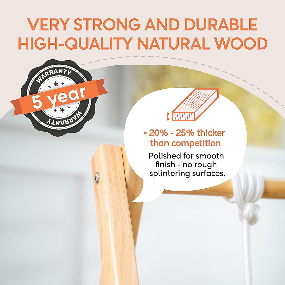 Avenlur Spruce Baby and Toddler Foldable Swing Set with Stand - Premium Montessori, Waldorf Style Self-Standing Indoor Swingset for Children 6m to 3 Yrs - Perfect for Home, Child Day Care, & Preschool