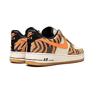 Nike Men's Air Force 1 Low Basketball Shoe, Coconut Milk/Atomic Orange, 10