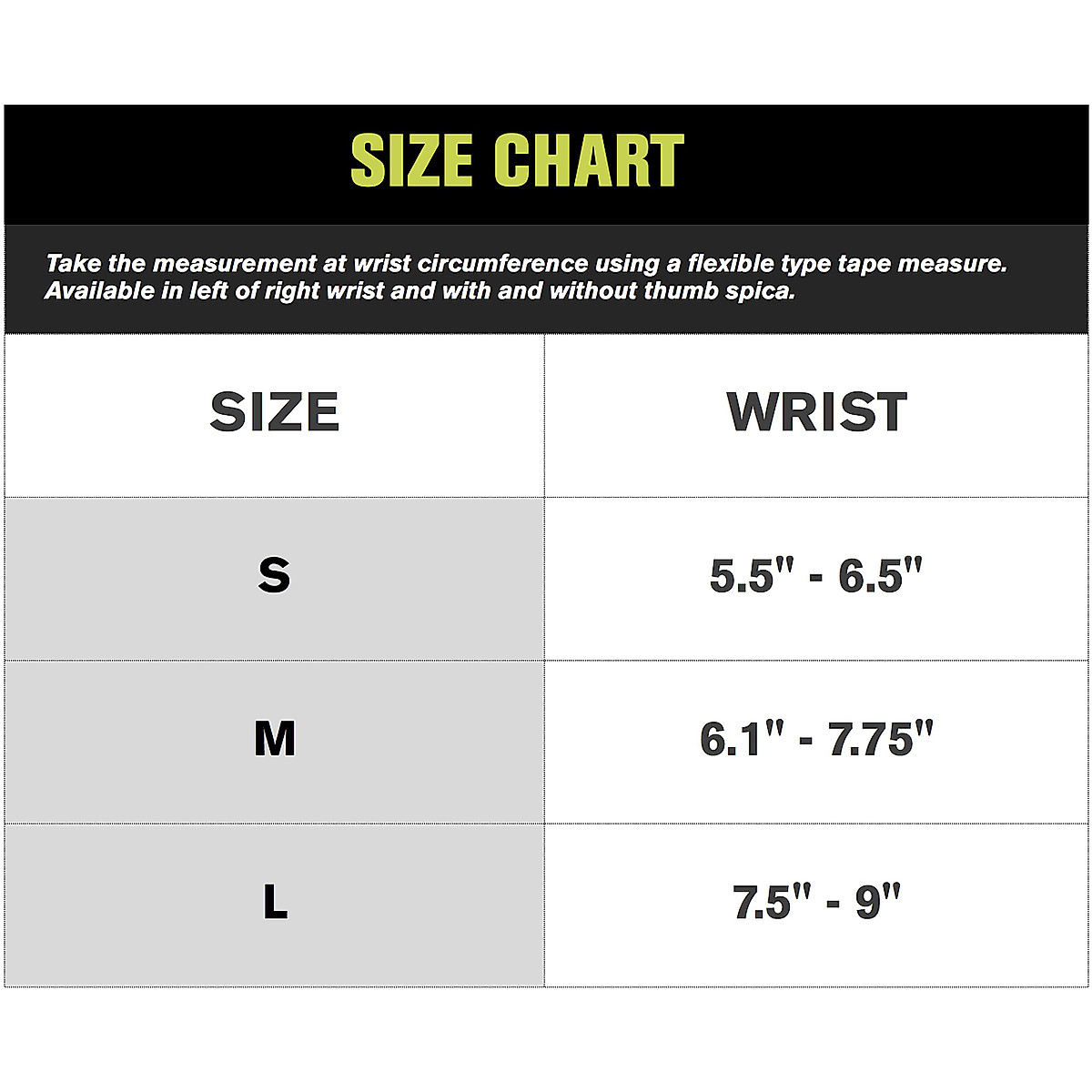 Aircast A2 Wrist Support Brace with Thumb Spica: Left Hand, Medium