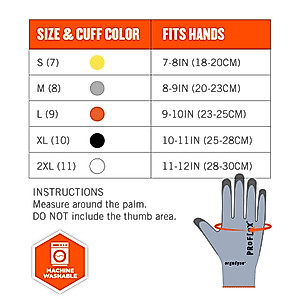 Ergodyne ProFlex 7025 Cut Resistant Work Gloves, ANSI A2, PU Coated Palms for Flexible No Slip Grip, Abrasion Resistant, Superior Fit and Feel, 18g, Blue, Small