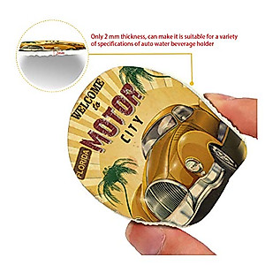 doginthehole Cute Corgi Print Car Cup Holder Coasters for Drink Absorbent Silicone Coasters Universal Vehicle Cup Holder Coasters Pack of 2