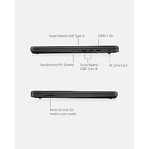 HP 14 Laptop, Intel Celeron N4020, 32GB RAM, 64 GB Storage, 14-inch HD Touchscreen, Intel UHD Graphics 600, Windows 11, Thin & Portable, 4K Graphics, One Year of Microsoft 365, Jet Black