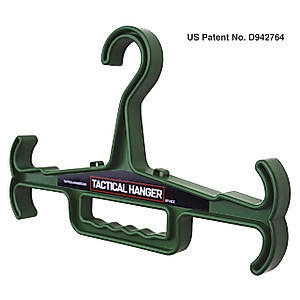 Tactical Hanger by HICE | Original Heavy Duty Standard Hanger | 200 lb Load Capacity | Durable High Impact Resin | Body Armor, Tactical, Police, Military Gear, Scuba, Survival Equipment (Dark Green)