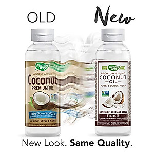 Nature's Way Premium Liquid Coconut Oil, Pure Source of MCTs, Cold Pressed, 10 Fl. Oz