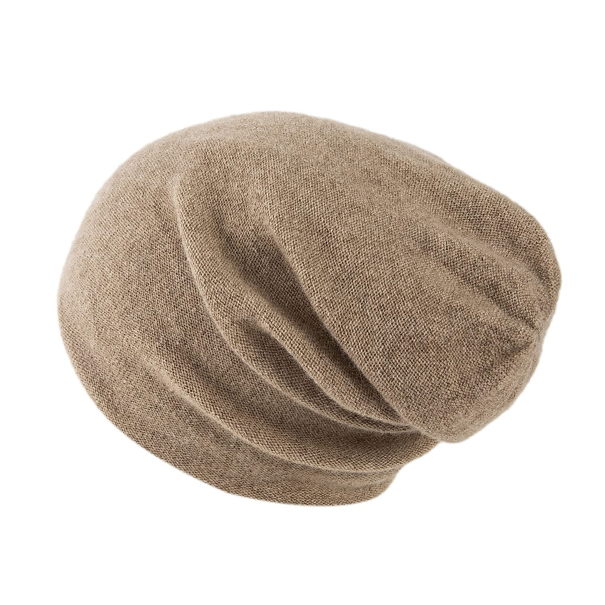 Villand 100% Cashmere Beanie Hat for Women and Men with Gift Box, Double-Layered Ski Cap, Knitted Cashmere Hat for Winter (Undyed Camel)