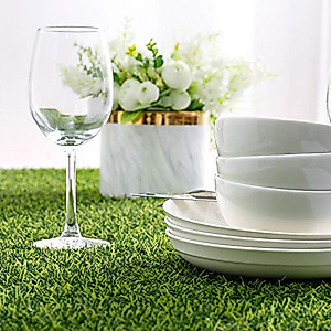 Farochy Artificial Grass Table Runners - Synthetic Grass Table Runner for Wedding Party, Birthday, Banquet, Baby Shower, Home Decorations (14 x 72 inches)
