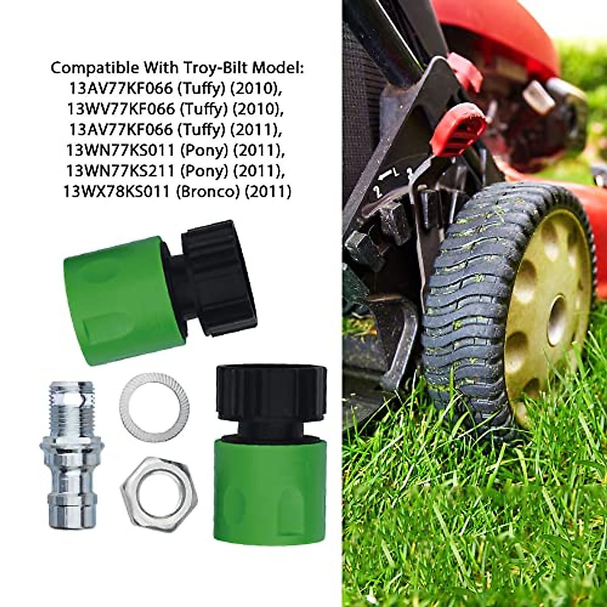 Haiouus Lawn Mower Deck Wash Kit, Compatible with MTD, Troy-Bilt, Craftsman Lawn Mower Tractor, Cub Cadet Deck Wash Adapter Quick Connect Attachment Kit, fits Riding Lawn Mower Cleaning Accessories