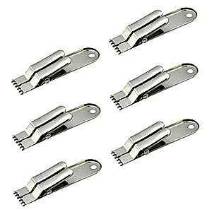 TOKIDNY 6pcs Tools Baits Bloodworm Outdoor Snaps Steel Practical Catching Lure Accessories Tool Silver Professional Bait for Clamps Hook Catcher Fishing Clip Plier Earth Fish Clips Catch