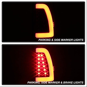 ACANII - For Black Smoke 1997-2003 Ford F150 99-07 F250 F350 LED Tube Tail Lights Brake Lamps