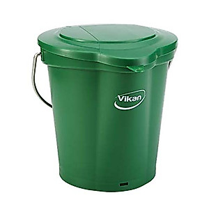 Vikan, Green Pail,1.5 gal,PP/SS, 5688
