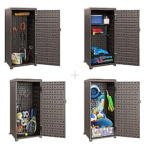 YITAHOME 60 Gallon Large Package Delivery and Storage Box with Lockable Secure, Double-Wall Resin Outdoor Package Delivery and Waterproof Deck Box for Porch, Curbside, 8.5 Cubic feet, Brown