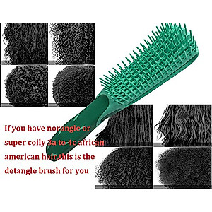 Detangling Hair Brush for Thick Hair,African American Hair Brush for Women Detangler Brush for Curly Hair,Natural Black Hair,3a/4b/4c Hair and Fine Hair for Kids and Women(Green)