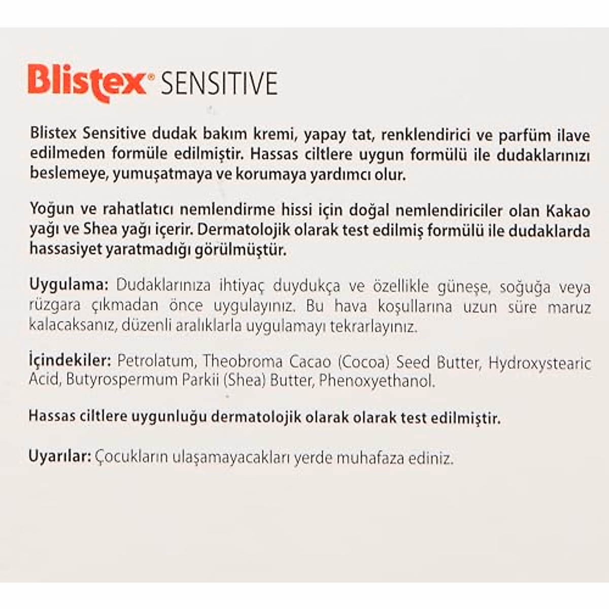 Blistex Simple & Sensitive Lip Balm, 0.15 Ounce Tube – Hypo-Allergenic Unflavored Lip Balm, Gentle Lip Moisturizer For Dry Lips, Contains Shea & Cocoa Butter