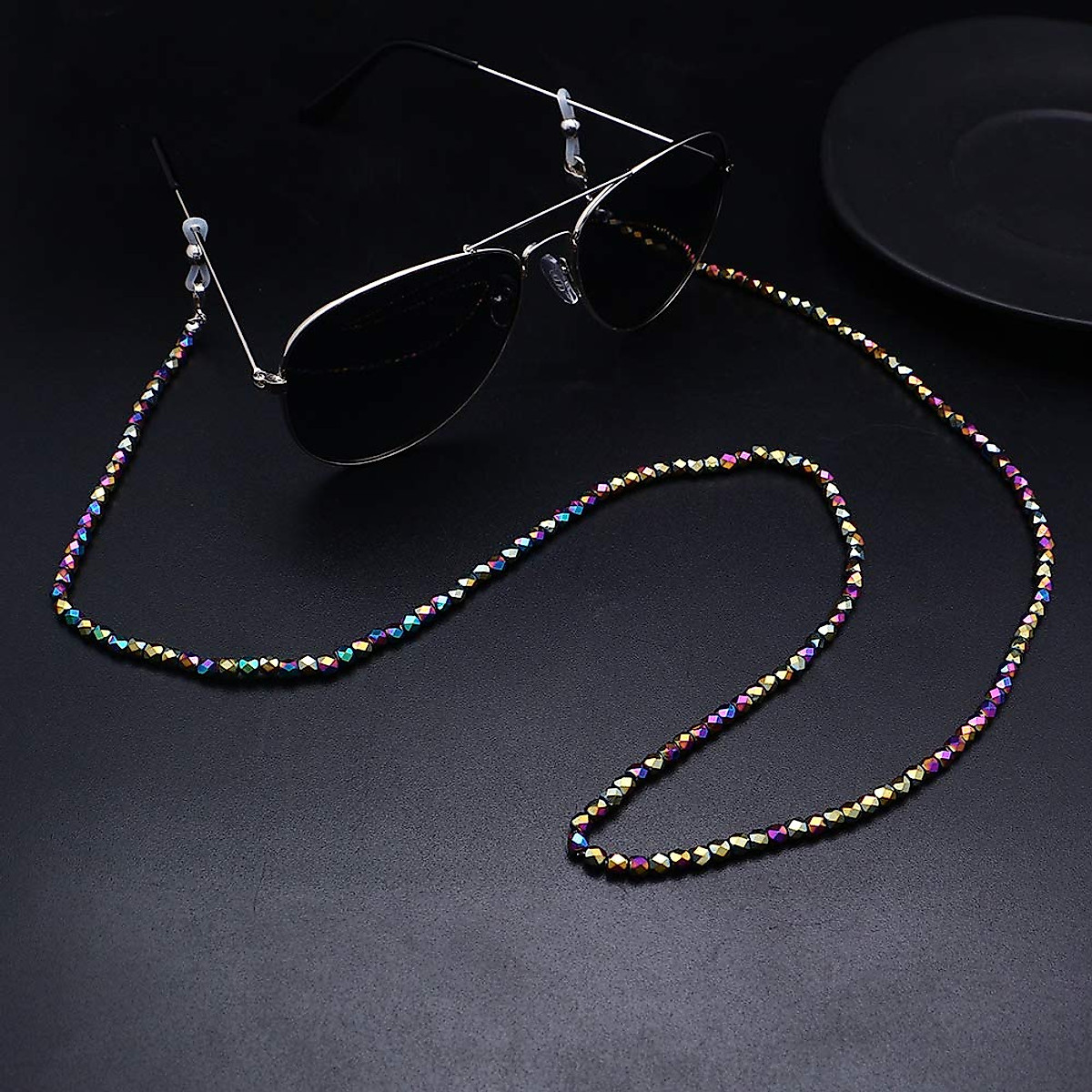 KAI Top Eyeglass Chain Sunglasses Chain Strap Holder Cord Fashion Glass Bead Mask Lanyard Face Mask Chain for Women Men