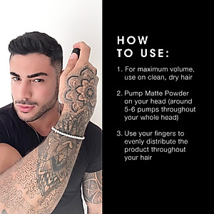 Pacinos Volumizing Matte Hair Powder - Adds Texture, Volume, Controls & Absorbs Excess Oil for Natural Finish, All Hair Types, 4.5 g.