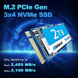 INLAND M.2 2242 2TB SSD NVMe PCIe Gen 3x4 Internal Solid State Drive 3D NAND TLC Read/Write Speed Up to 2,400/2,100 MB/s