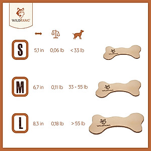 Wildfang® Leather Bones for Dogs | Dental Care, Snack & chew Toys | Leather Chewing Bones