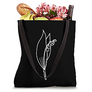 May Lily Of The Valley Birth Flower Art Floral Minimalist Tote Bag