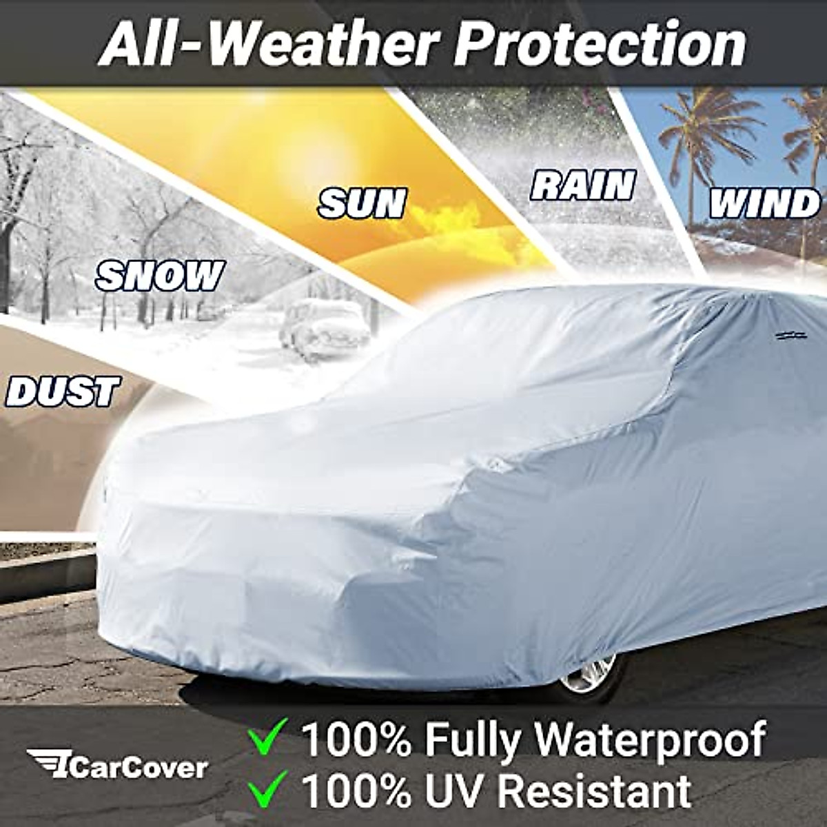iCarCover Premium Car Cover for 1962-1974 MG MGB Roadster Waterproof All Weather Rain Snow UV Sun Hail Protector for Automobiles, Automotive Accessories Full Exterior Indoor Outdoor Car Cover