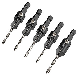 11 x SabreCut Zippy SCRKZ1 Countersink Set with Adjustable Pilot Impact Drill Bits