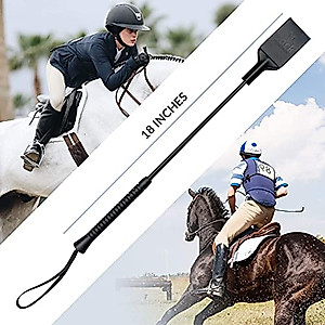 Jack Hardy Supply 18 inch Premium Riding Crop Whip for Equestrian Sports