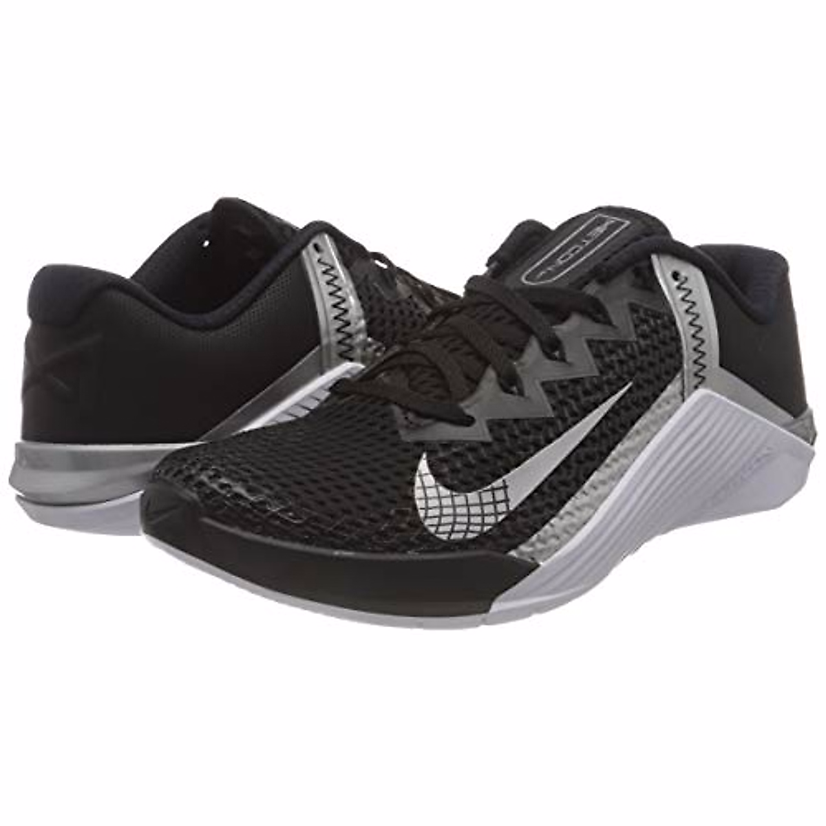 Nike Metcon 6 Black/Silver Women's Size 5 AT3160 010