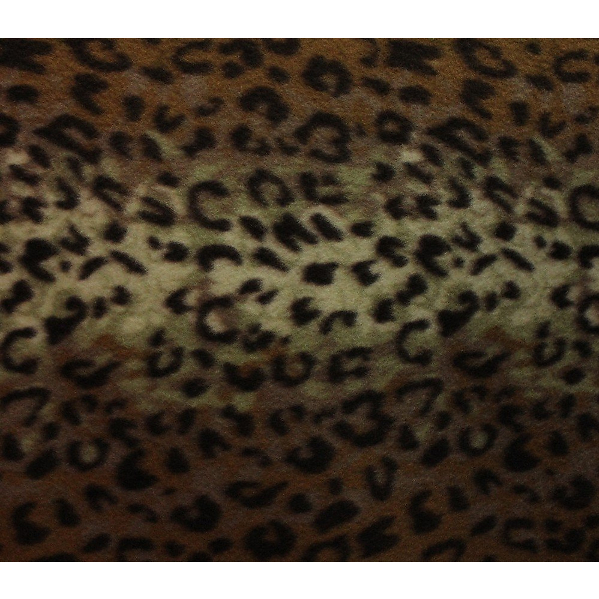 Fleece Fabric Printed Anti Pill Leopard Brown Beige