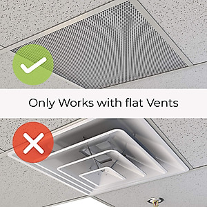 ALBEN Magnetic Office Vent Cover - Adjustable Air Deflector for 24" x 24" Flat Office Ceiling Vents, Air Conditioner or Heat (1 Pack)