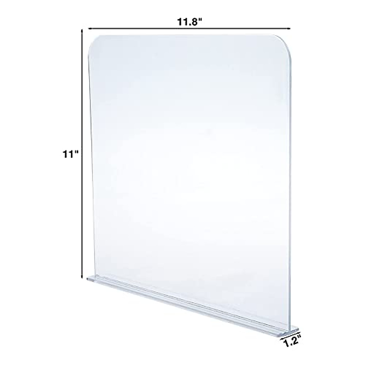 4Pcs Clear Acrylic Shelf Dividers, Adjustable Closet Organizer Fit for Any Thickness of Shelves, Great for Bedroom, Kitchen, Office, Bathroom, 11.8''x11''