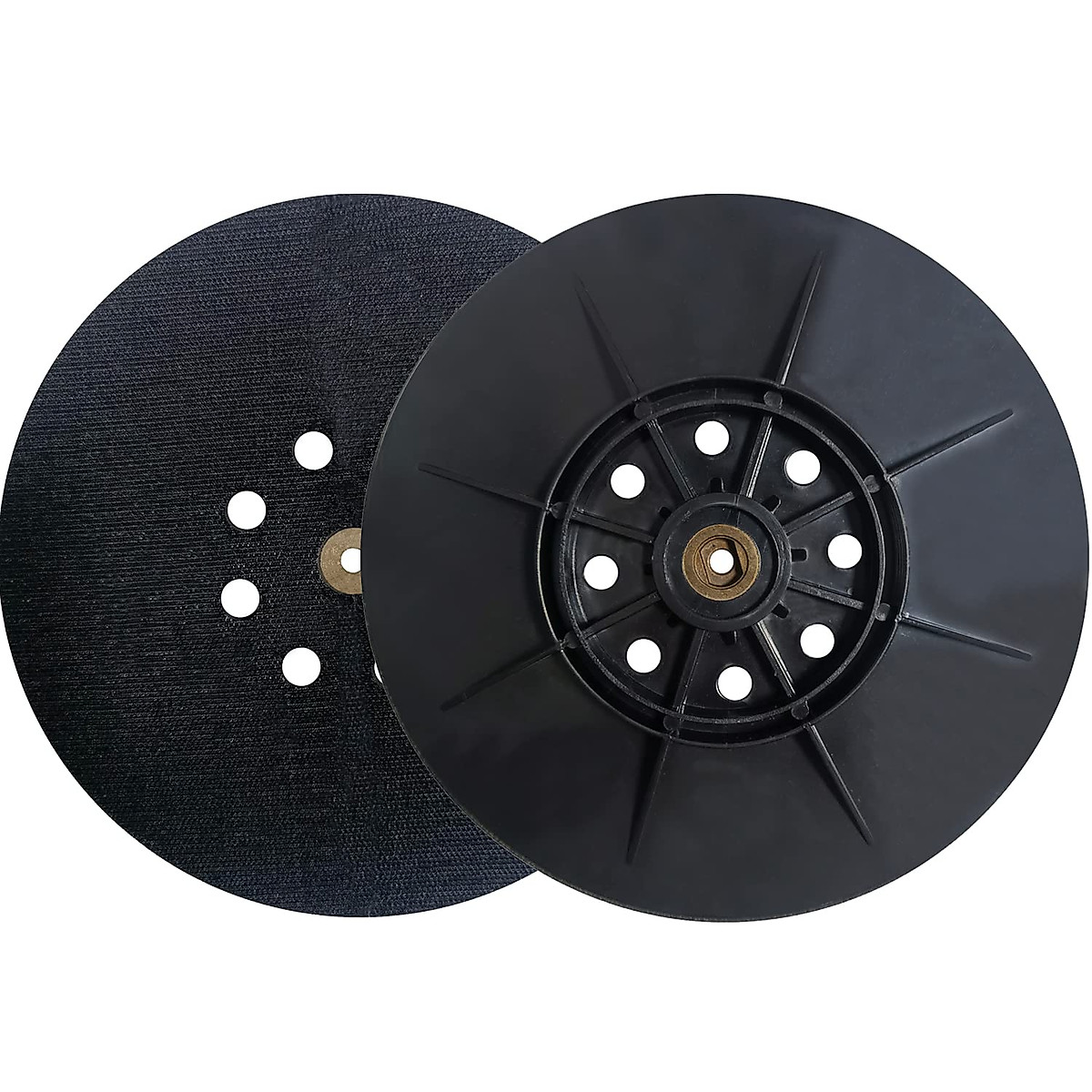 1 Pack Standard 9" 8 Hole Soft Hook and Loop Replacement Sander Pad for 9" Orbital Drywall Sander