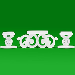 Unity Candle Holder - Candles Holder for Wedding Ceremony - Table Centerpiece Decoration White Stand for Unity Candle Set - Pillar/Taper Candlestick - Unity Candle Holders for Weddings Set of 3 pcs