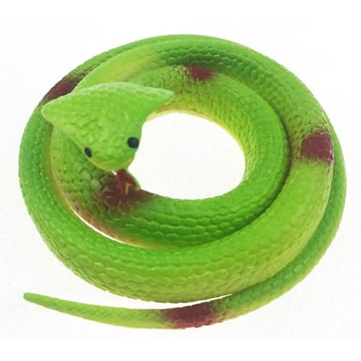 ILOKEY Adult prank snake toy Snake Soft rubber snake (green)