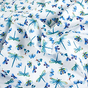 Polyurethane Laminate (PUL) Pre-Cut Fabric by The Meter. Waterproof and Breathable. Perfect for Cloth Diapers and Similar Projects. 1 Meter, Dragon-Butterflies