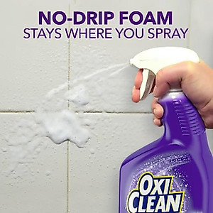 OxiClean plus Bleach, No Drip Foam, Mold & Mildew Bathroom Stain Remover 30 oz. (Pack of 4)