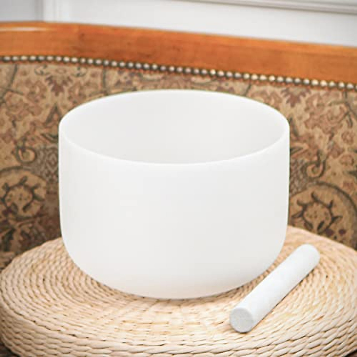 KVKA 432 Hz Crystal Singing Bowl F Note Heart Chakra 14 Inch With Carrying Case