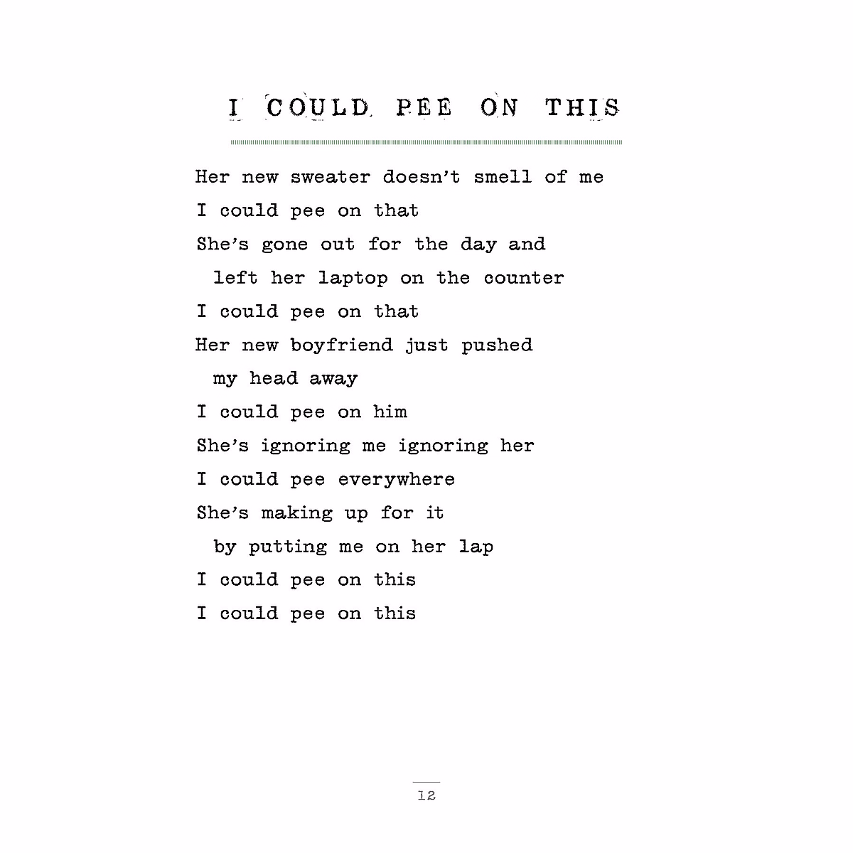 I Could Pee on This: And Other Poems by Cats (Gifts for Cat Lovers, Funny Cat Books for Cat Lovers)